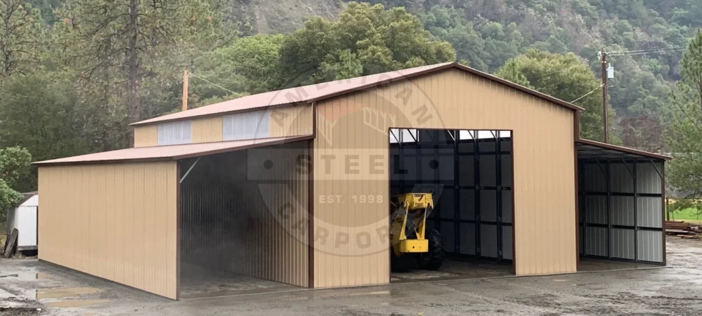 BLOOMINGTON IN METAL BARN - RV Carports - RV Carport Sacramento